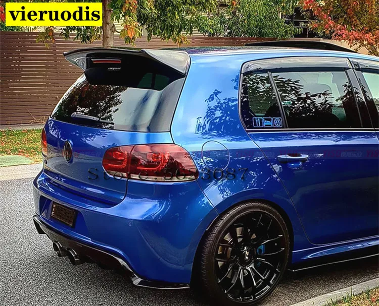 Carro de fibra de carbono traseiro telhado spoiler boot lábio asas para ...