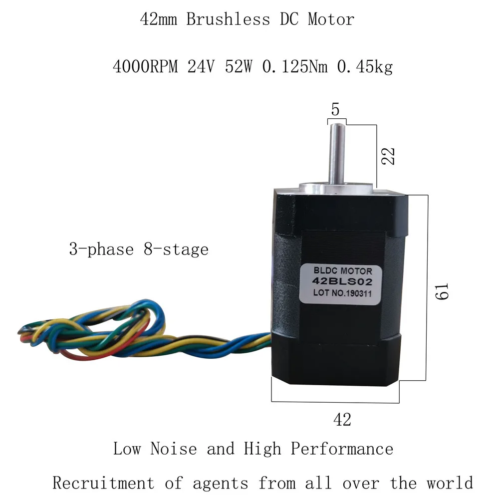 Motor-DC-sem-escova-com-sensor-Hall-motor-3-3A-52W-comprimento-61mm-24V ...