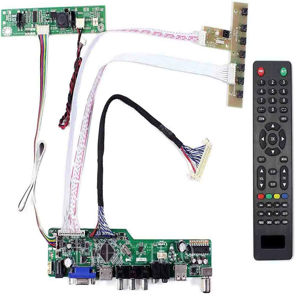 New TV56 Controller board Kit LTM230HT10 TV+HDMI+VGA+AV+USB LCD LED ...