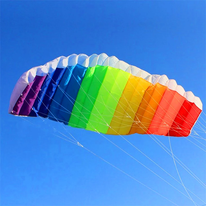 free-shipping-2-7m-dual-line-parafoil-kite-flying-power-kite-braid ...