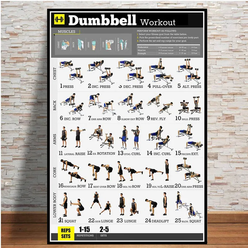 Bodybuilding Exercises Chart For Men