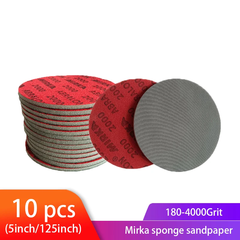 5 Inch Foam Dry Wet Sponge Sandpaper Disc Flocking Back Velvet 180-4000 ...