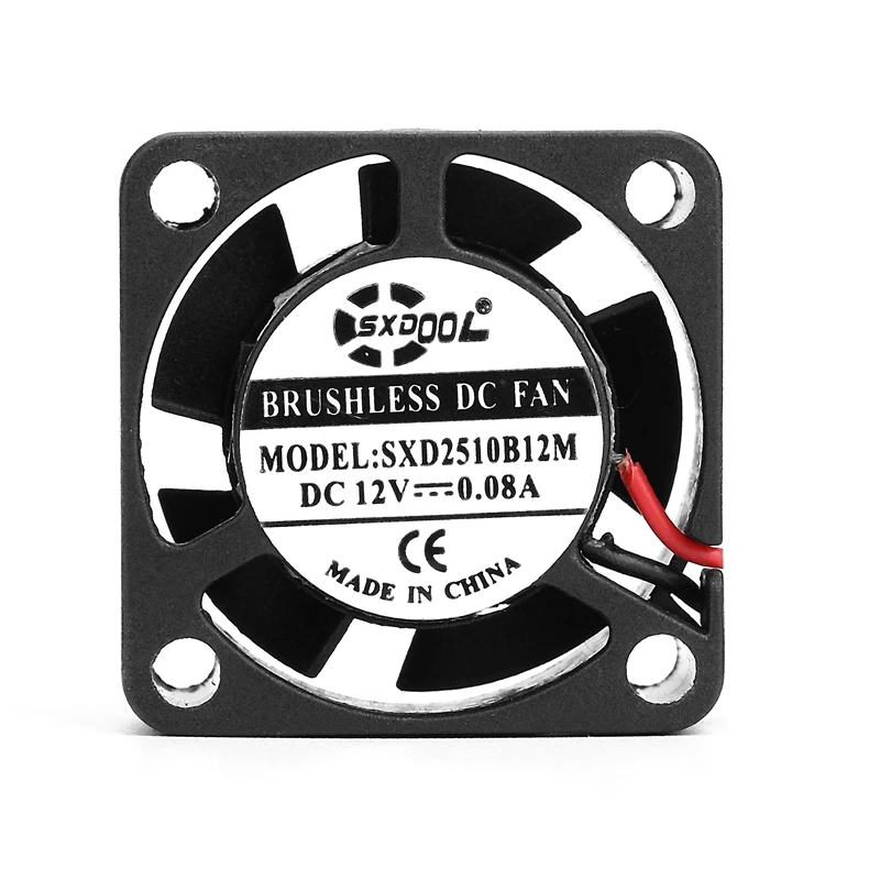 1pcs 25mm 12v Fan Dual Ball Bearing Small Micro Blushless Dc Cooling ...