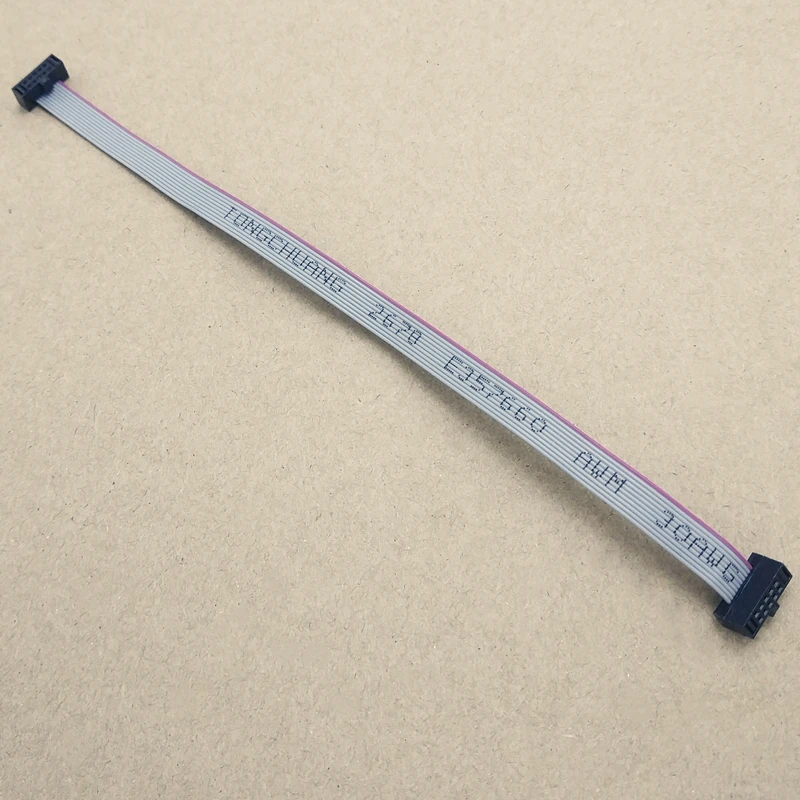 10pcs 15cm 10-pin 1.27mm Pitch Idc Socket Extension Flat Ribbon Cable Wire For Isp Jtag ...