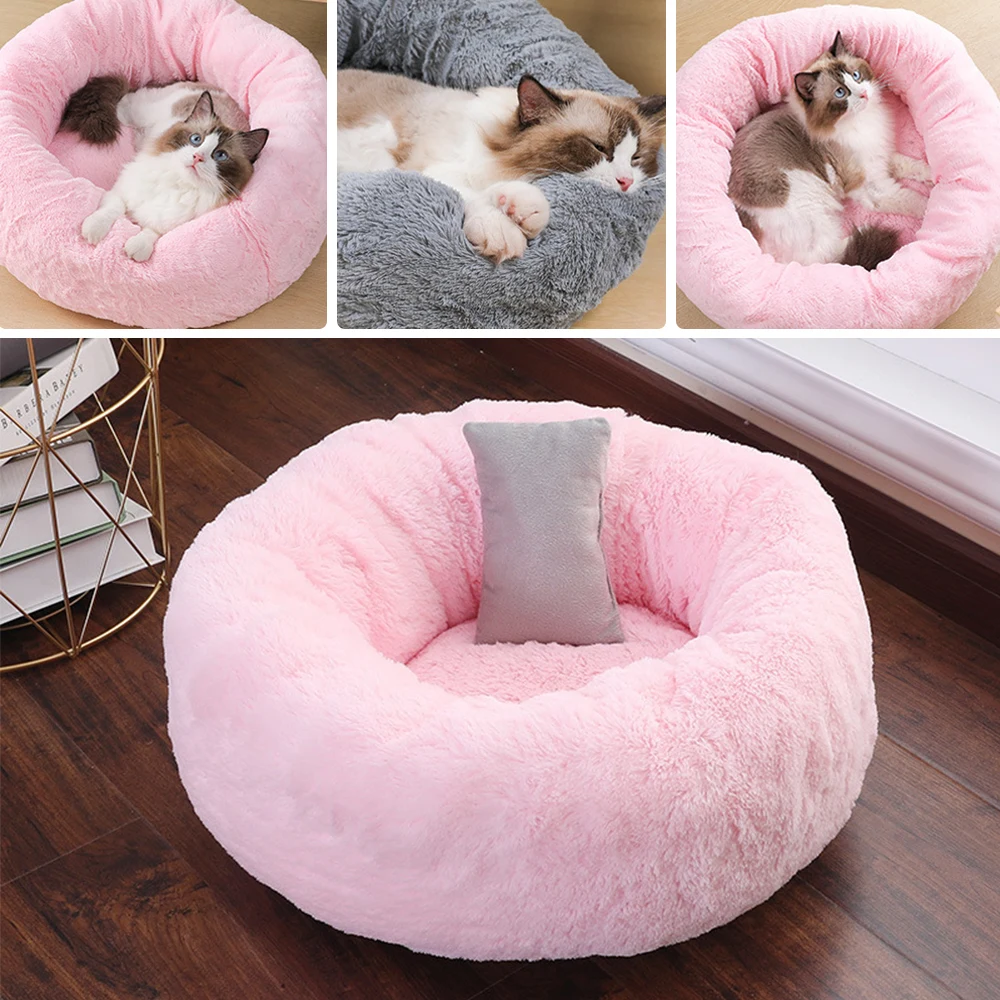 Pet Dog Cat Bed Round Plush Cat Bed House Soft Long Plush Cat Bed Round pet-dog-cat-bed-round-plush-cat-bed-house-soft-long-plush-cat-bed-round