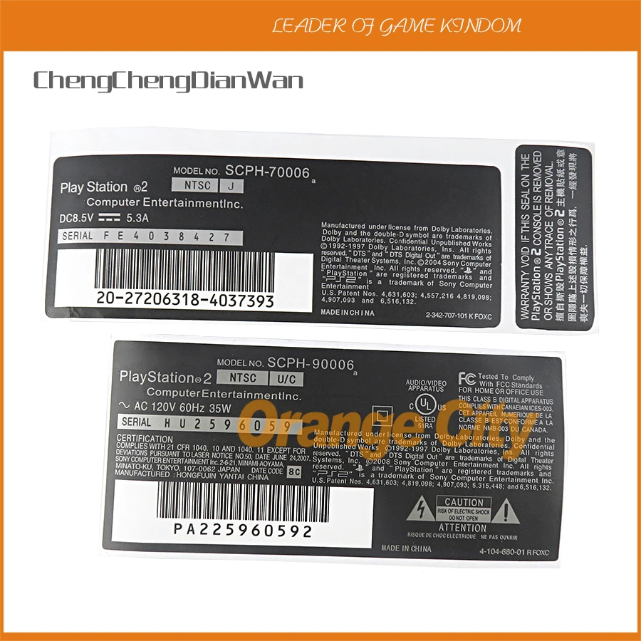 Security Seal Sticker For Ps2 Console 7w 9w 70000 90000 Warranty Seals ...