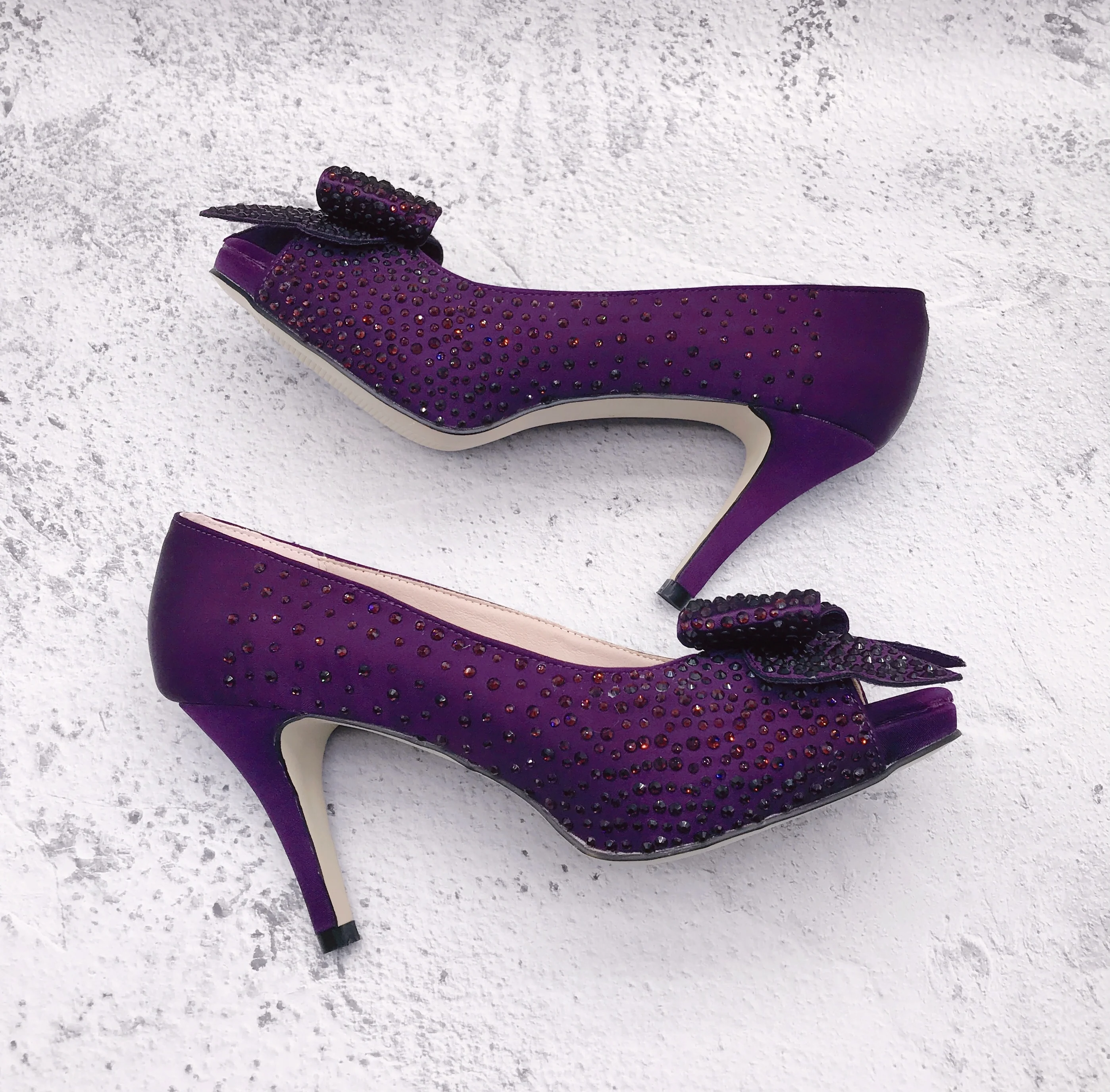 Purple Sparkly Wedding Shoes