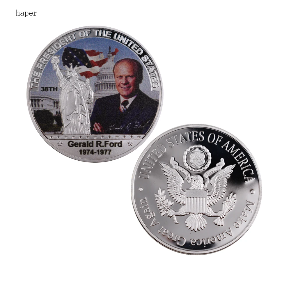 Business Souvenir Gifts American Coin US 38th President Gift Coin ...