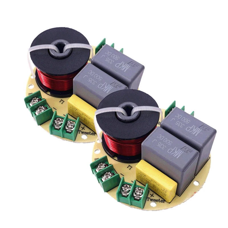 2PCS-2-Way-100W-DIY-Speaker-Filter-Circuit-Treble-Bass-Frequency ...