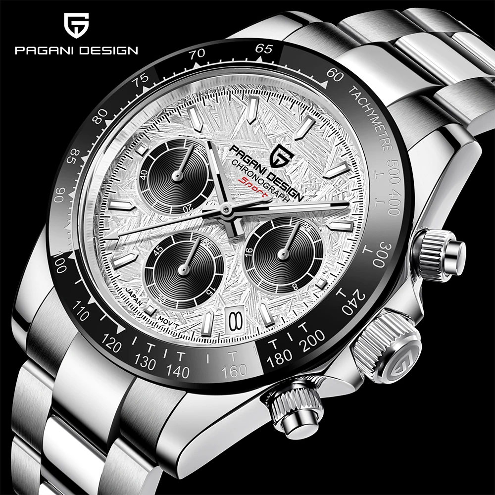 PAGANI DESIGN 2022 New PD-1644 Meteorite Dial Fashion Men Quartz Wristwatches 100M Sapphire ...
