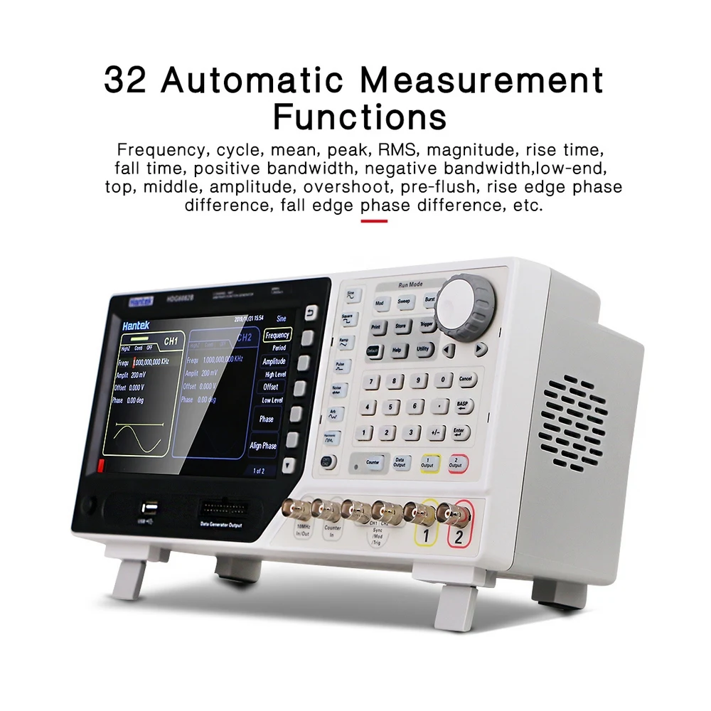Hantek Arbitrary Function Waveform Generator HDG6082B 2 Channels 80MHz with 32 Types Automatic ...