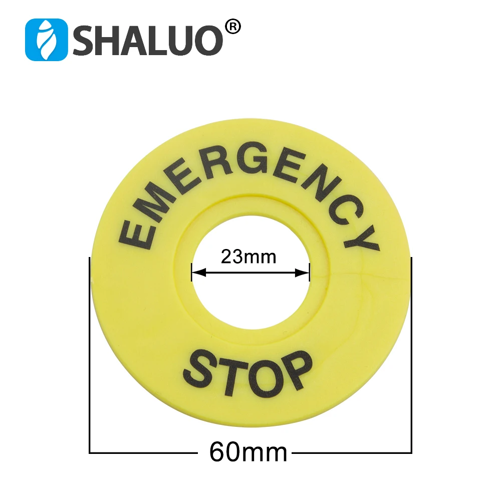 Emergency Stop Button Sign