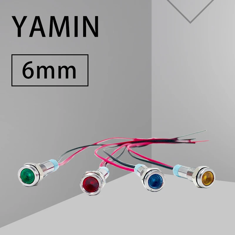 Led Metal Indicator Light 6mm Waterproof Signal Lamp Pilot Sealing 6v ...