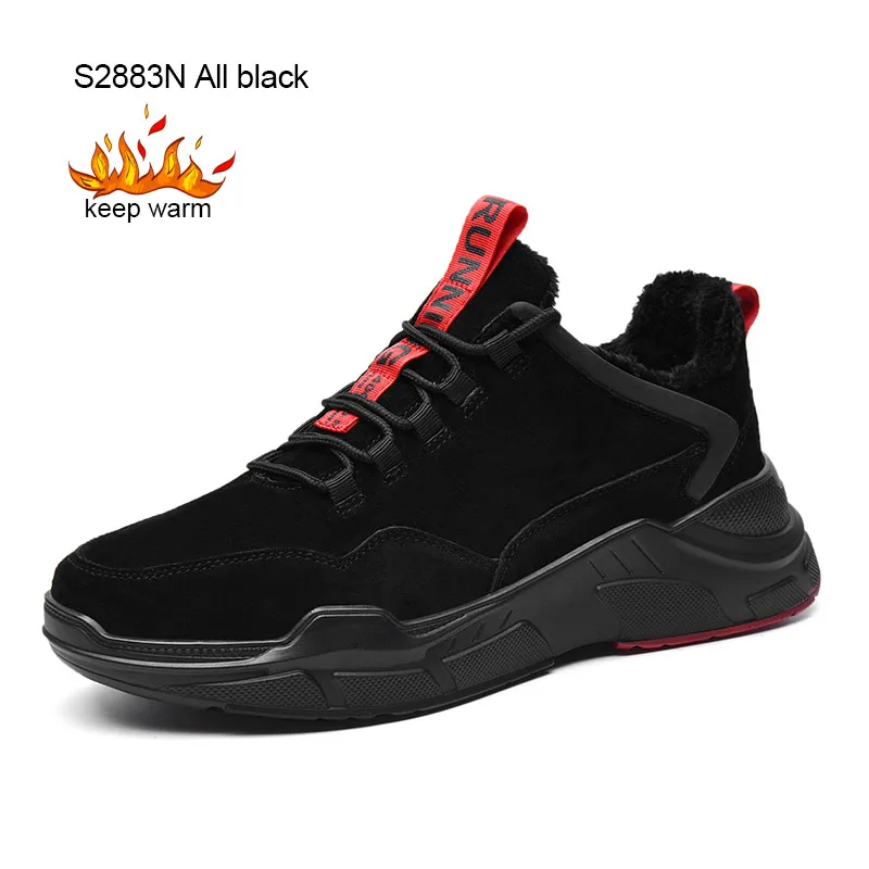 SUROM/качественная кожаная зимняя повседневная обувь; мужские уличные ...