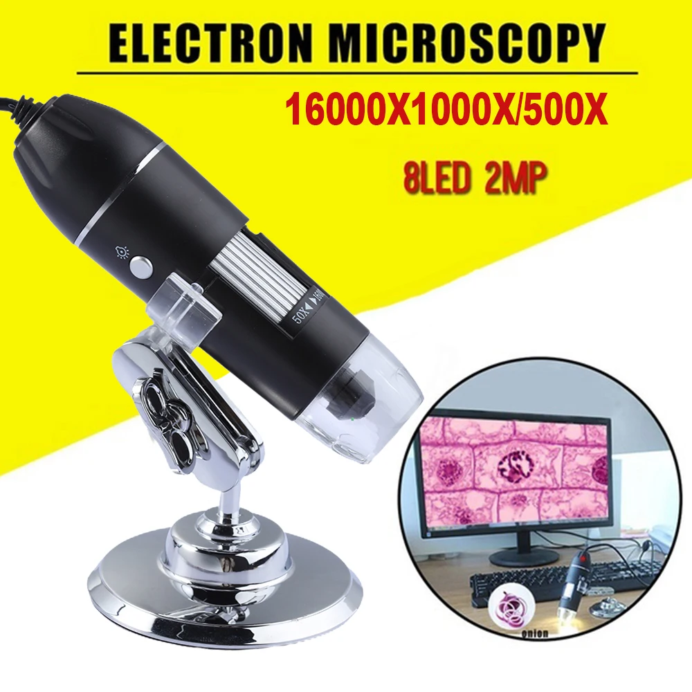 1600X 1000X 500X USB Microscope Handheld Portable Digital Electron ...