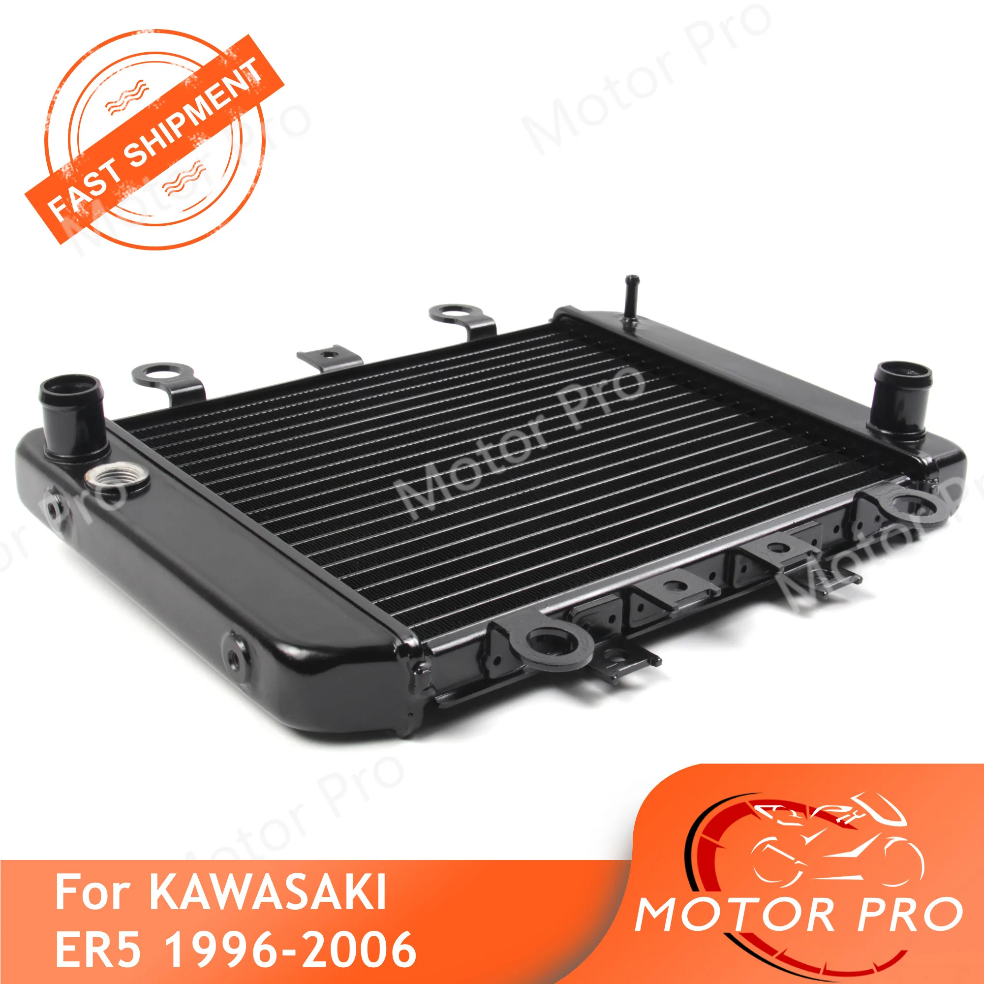 Aluminum Motorcycle Radiator Water Cooler For Kawasaki Er5 Er-5 Er500 ...