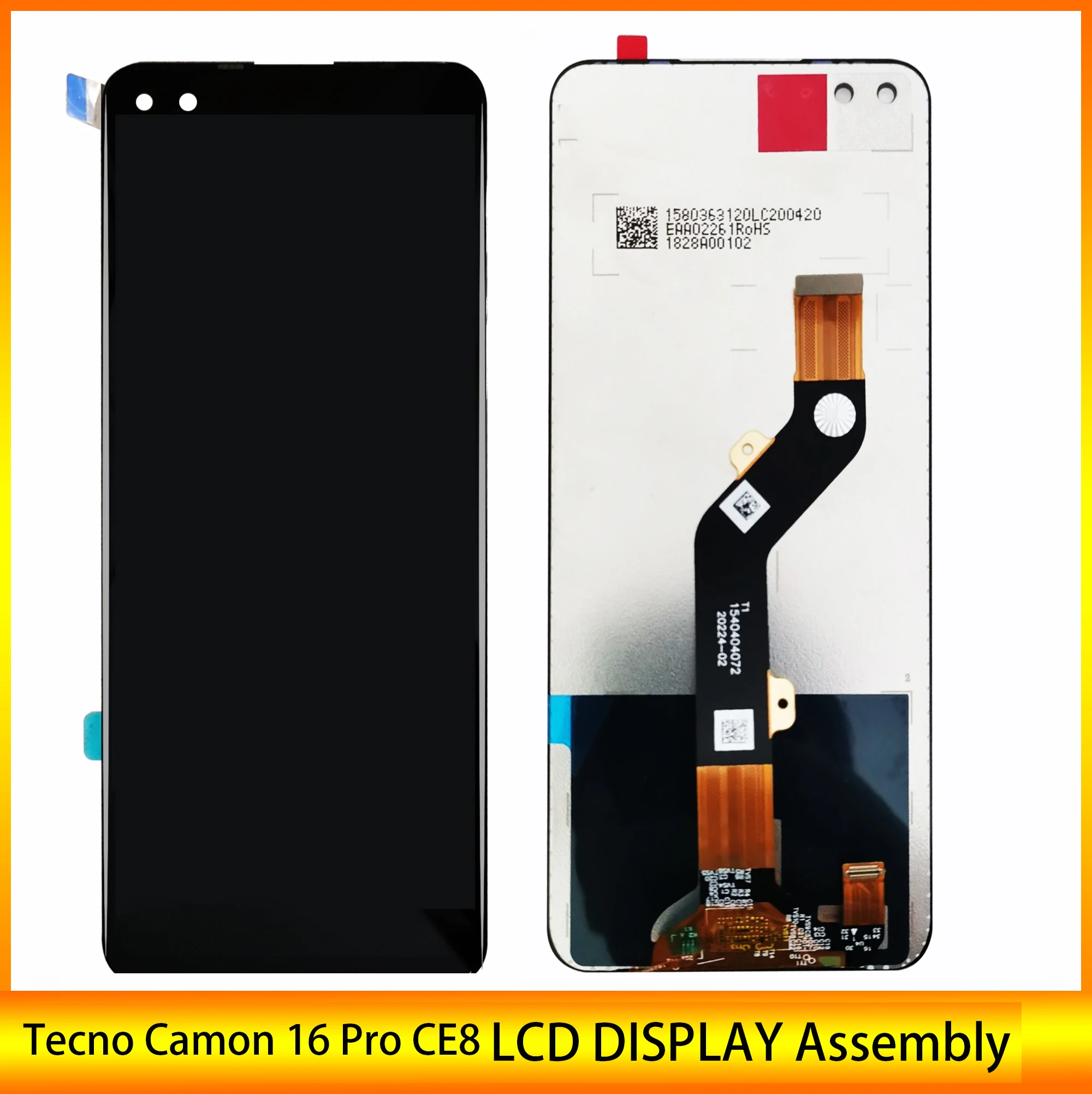 New-LCD-6-8-For-Tecno-Camon-16-Pro-CE8-LCD-Display-Touch-Screen ...