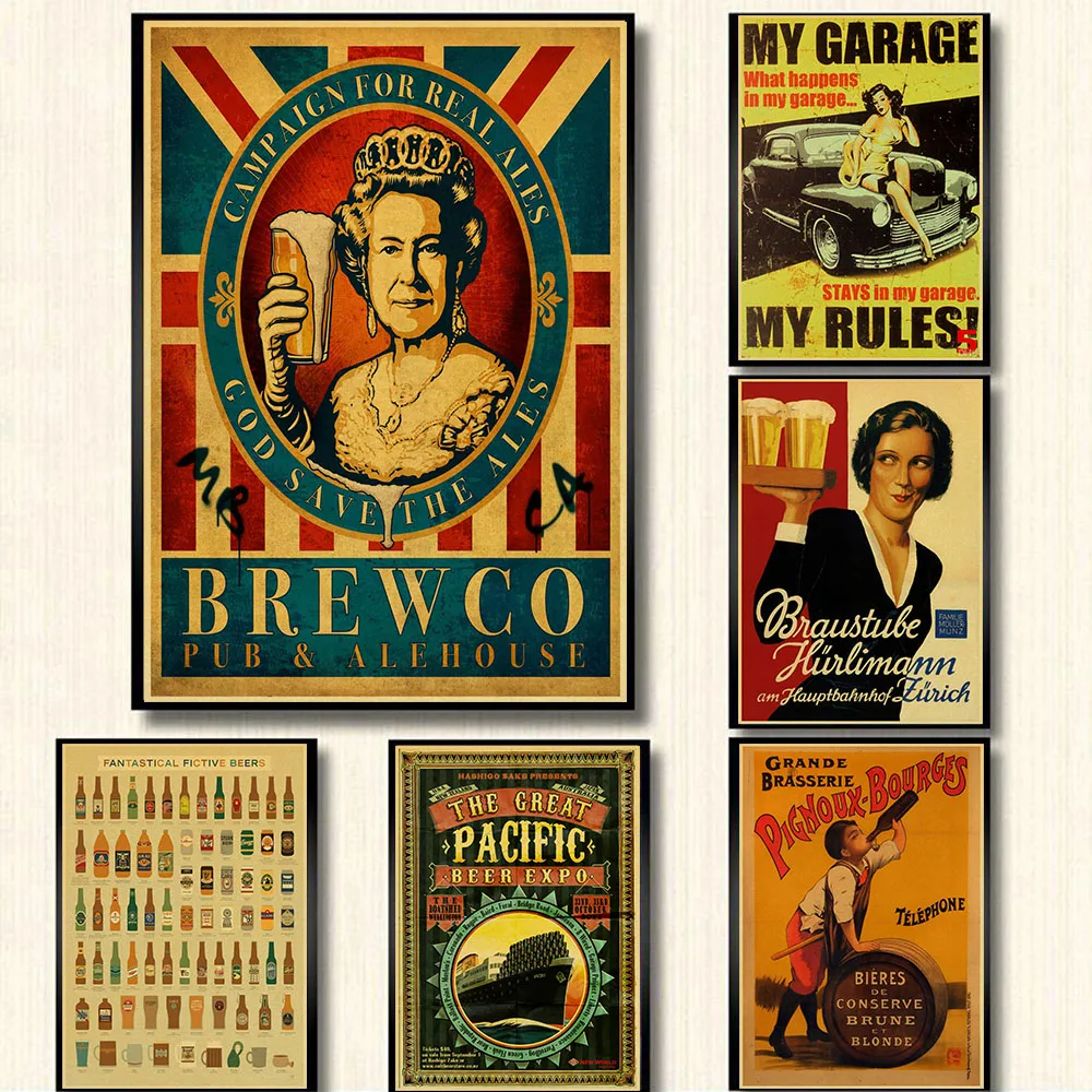 Prints Digital Prints Alcoholism poster shop wall poster decor cafe ...