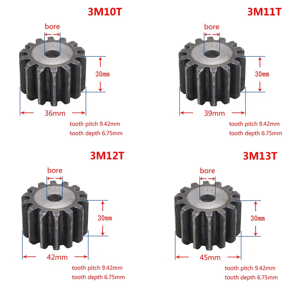 1Pcs-3Mod-10T-25T-45-Steel-Spur-Gear-Metal-Module-3-Moter-Gear-Wheel-10 ...