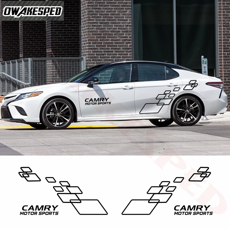 Racing-Lattices-Grahpics-Car-Body-Decor-Sticker-For-Toyota-CAMRY-Auto ...