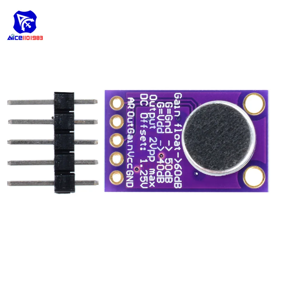 diymore MAX9814 Microphone AGC Amplifier Board Programmable Module Auto ...