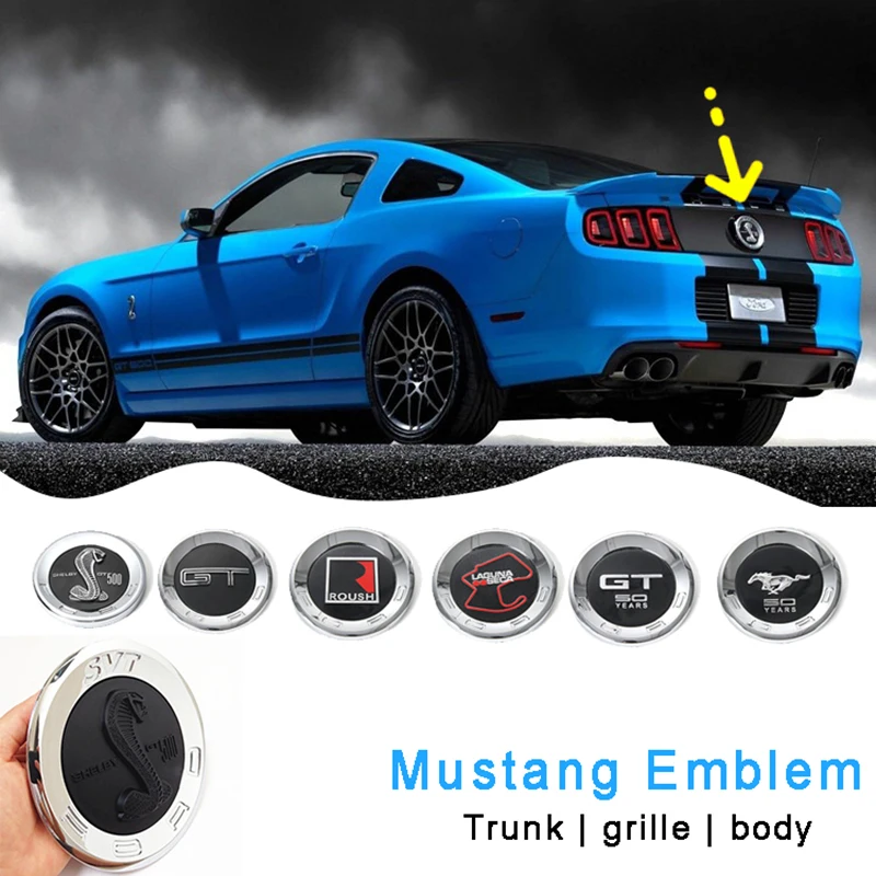 3D Ford Mustang Trunk Emblem Rear Badge Cobra Horse ROUSH Shelby GT350 ...