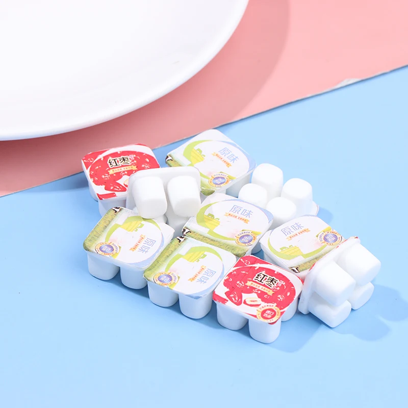 10pc/set 1:12 Dollhouse Miniature Simulation Mini Resin Yogurt ...