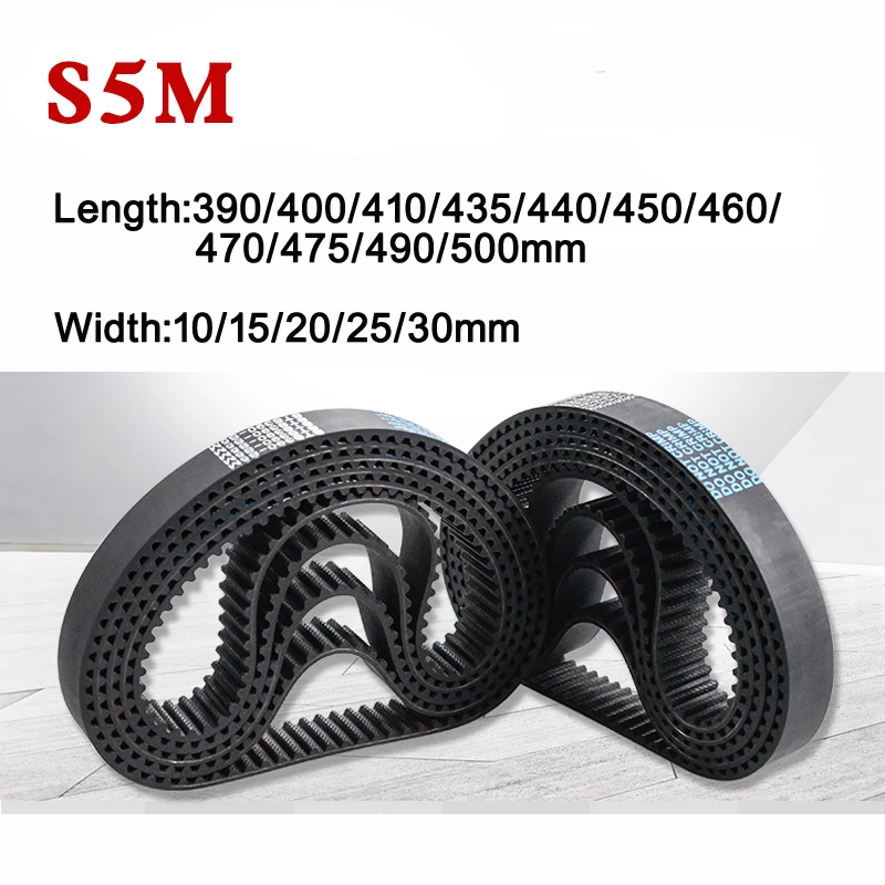 S5m Timing Belt Sts Trapezoidal Arc Tooth C=390/400/410/435/440/450/460 ...