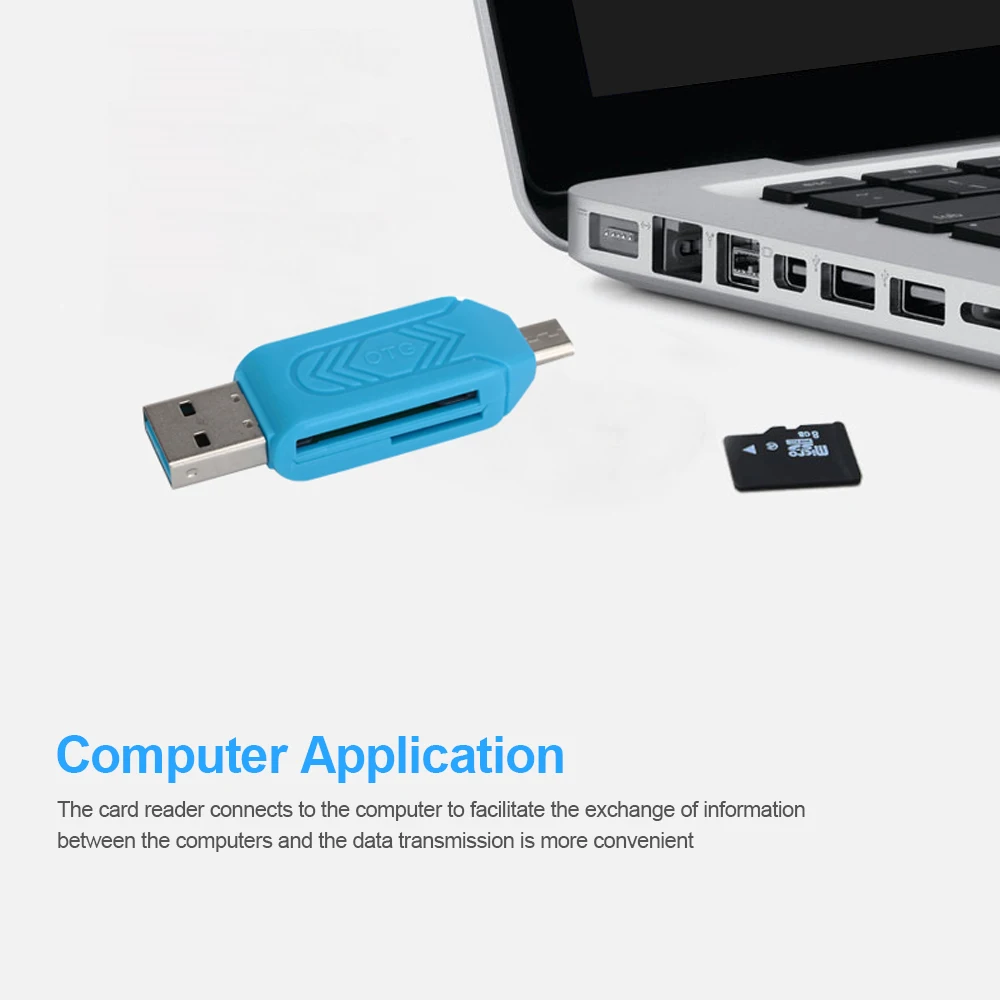 Micro USB 2 IN 1 OTG Card Reader Type-C3.0 Support TF Card Recorder ...