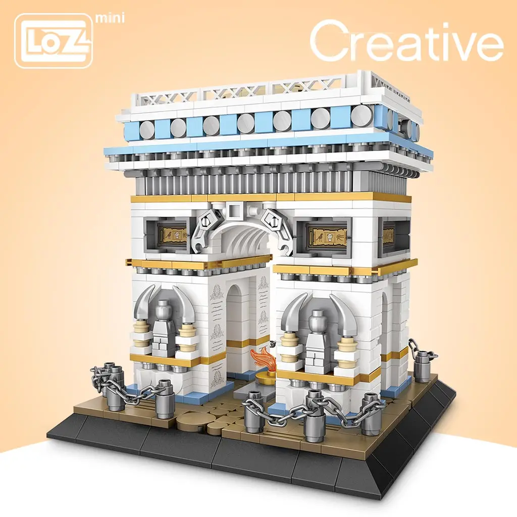 LOZ Mini Block Mini Street City Arc de Triomphe mini small building ...