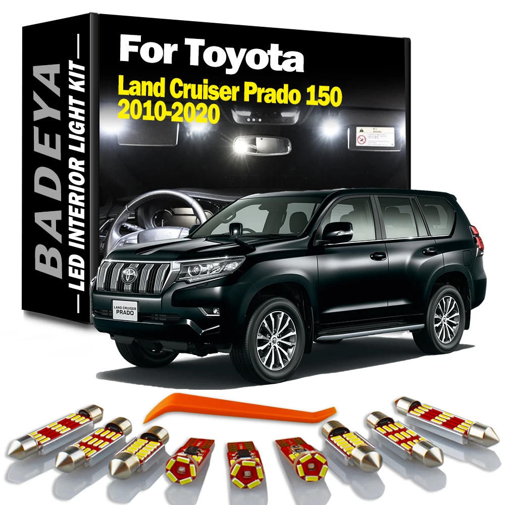 BADEYA 18Pcs LED Interior Map Dome Trunk Light Kit For Toyota Land ...