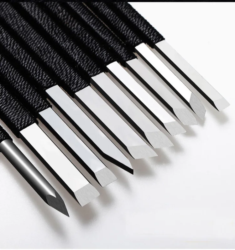 10 Pcs Stone wood Carving Chisel Tool set, stone wood carving knives ...