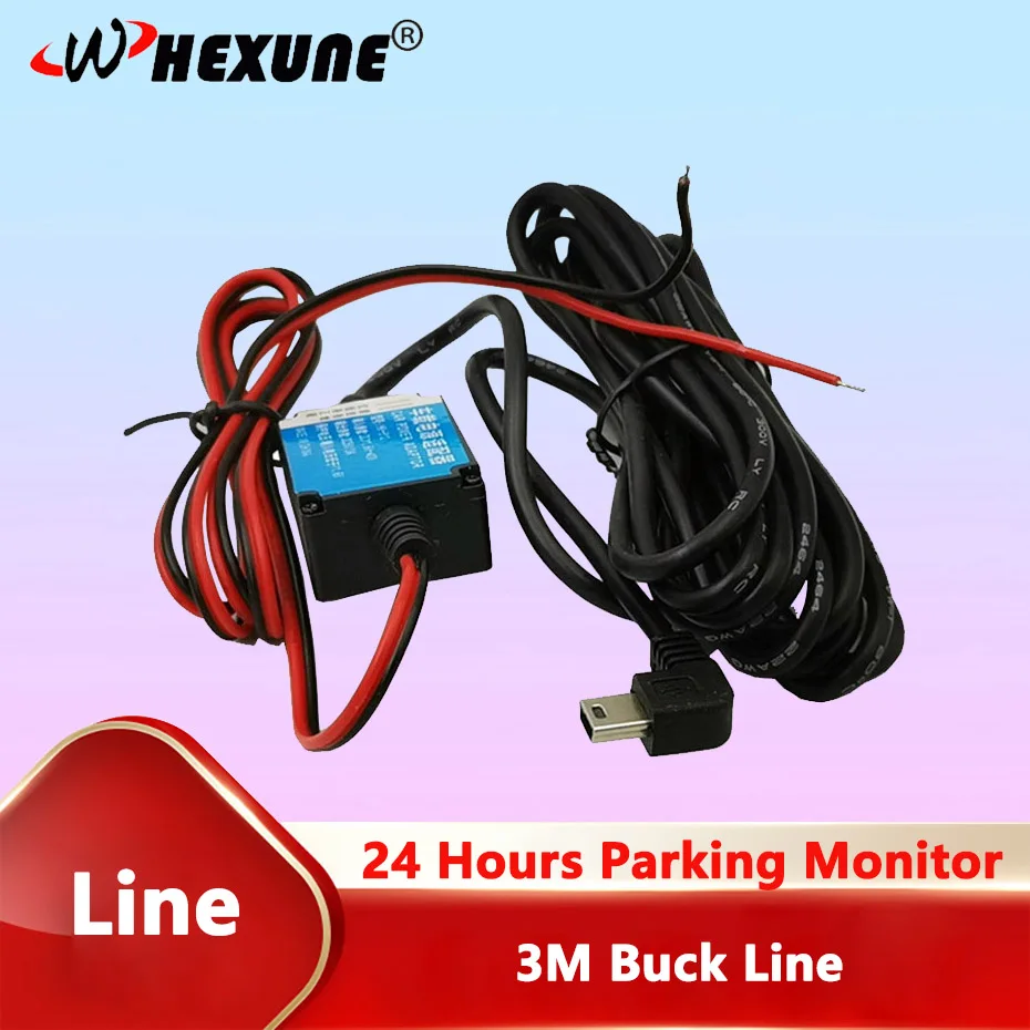 WHEXUNE 5V 3A Mini USB Buck Line 24 Hours Parking Monitoring Continuous ...