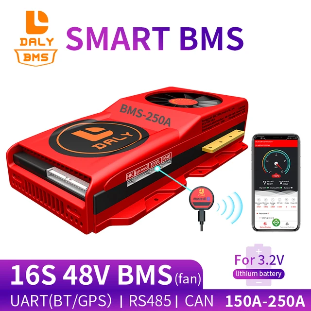 smart BMS 16S 48V 150A 200A 250A Bluetooth 485 to USB device CAN NTC ...