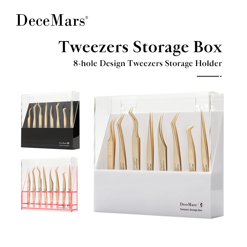 DeceMars Tweezers storage box 8 holes holder