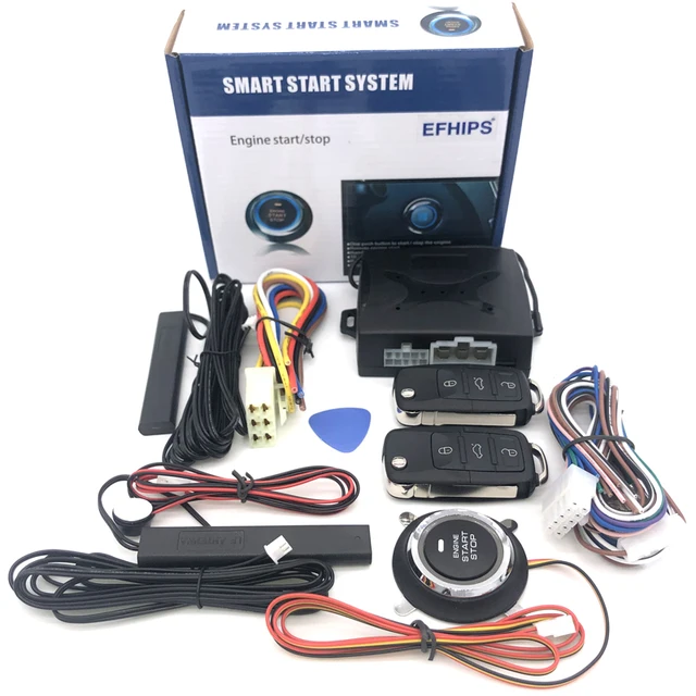 Universal auto start stop keyless entry system engine start alarm ...