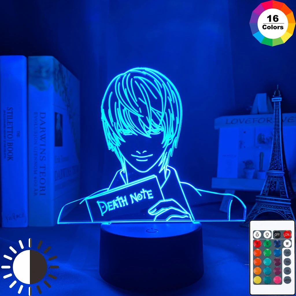 Yagami Light Figure Acrylic Led Night Light Anime Gift Death Note Lamp ...