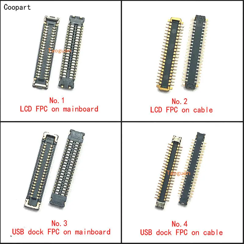 2pcs Lcd Display Fpc Connector Usb Charging Dock Port On Mainboard ...