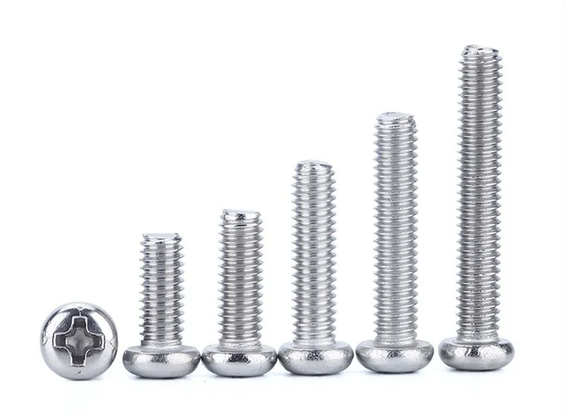 PM1.4-3mm -Vis à tête cylindrique ronde encastrée en Nickel, 100 pièces ...