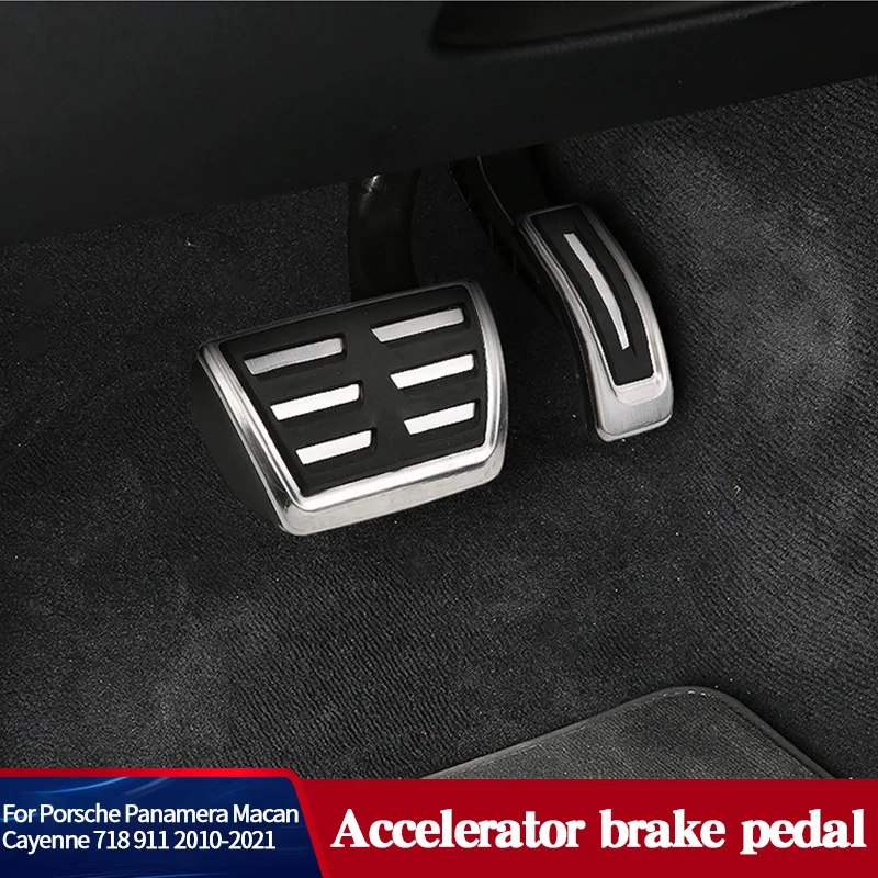 Car Aluminum Alloy Accelerator Brake Foot Rest Pedal Cover For Porsche ...