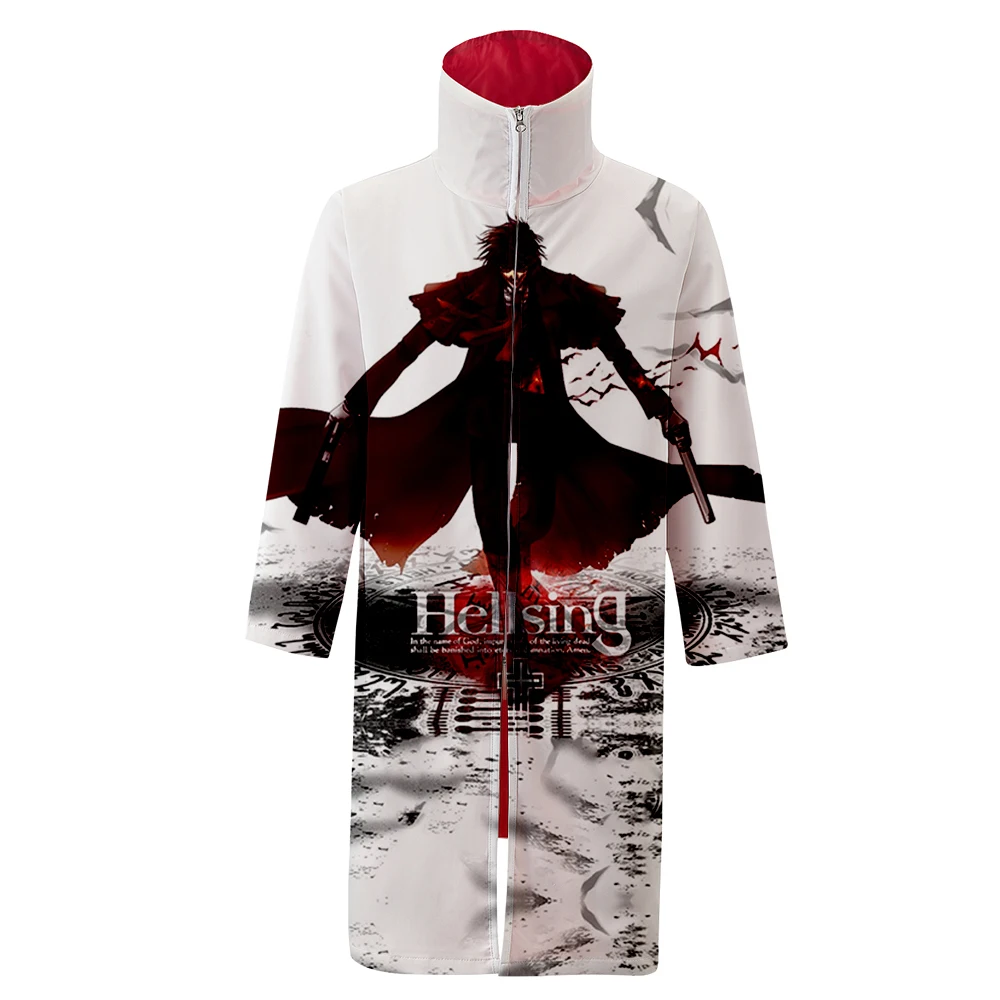 Anime Hellsing Jackets Coats Long cloak Three quarter Men's Tracksuit ...