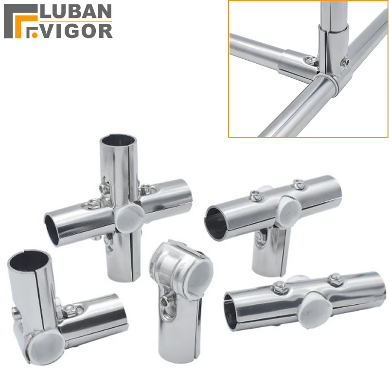Stainless steel tube connector for 25mm diameter tube/pipe,clamp,more ...
