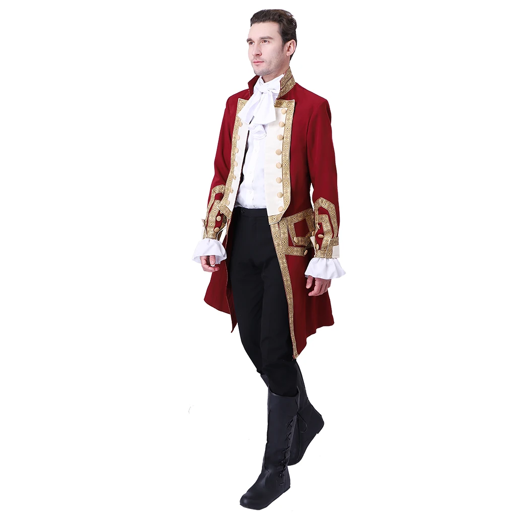 George Washington Red Cloak Royal Military Jacket Costume For Mens ...