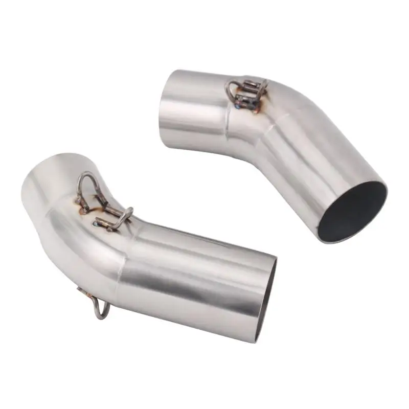 Motorcycle Exhaust Muffler Pipe Escape Moto Stainless Steel Middle Link ...