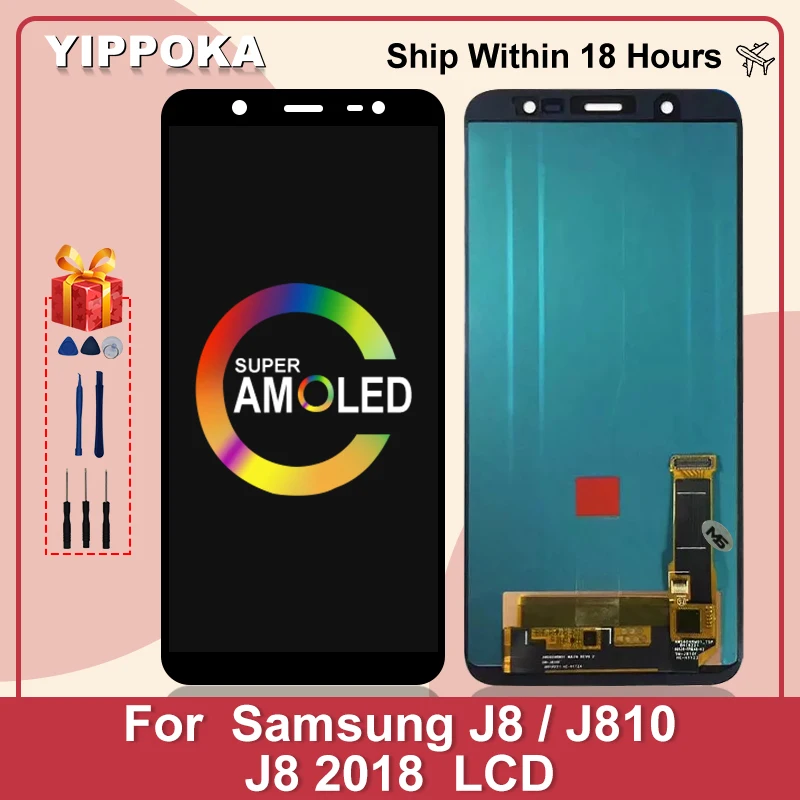 Super AMOLED Para Samsung Galaxy J800FN J800 J810F J810Y LCD Touch ...
