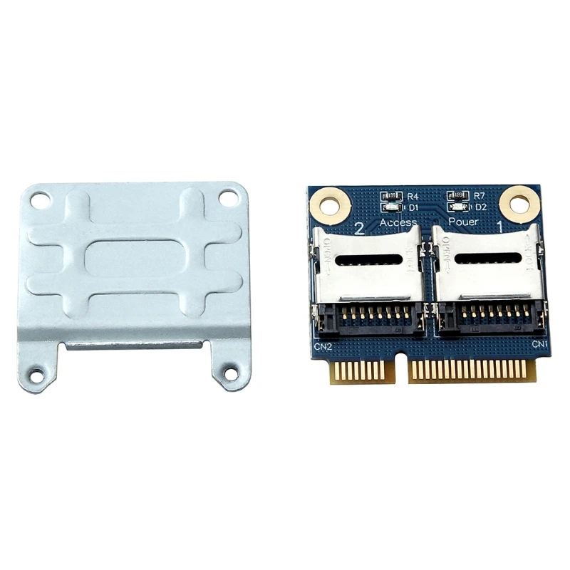 Mini Pci Express Adapter Microsd Dual -card Reader Pci-e To Dual Micro ...