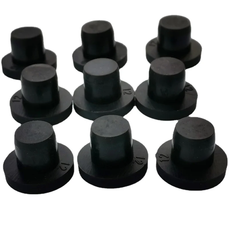 Round Solid Rubber Seal Hole Plugs High Temperature Resistance T Type ...