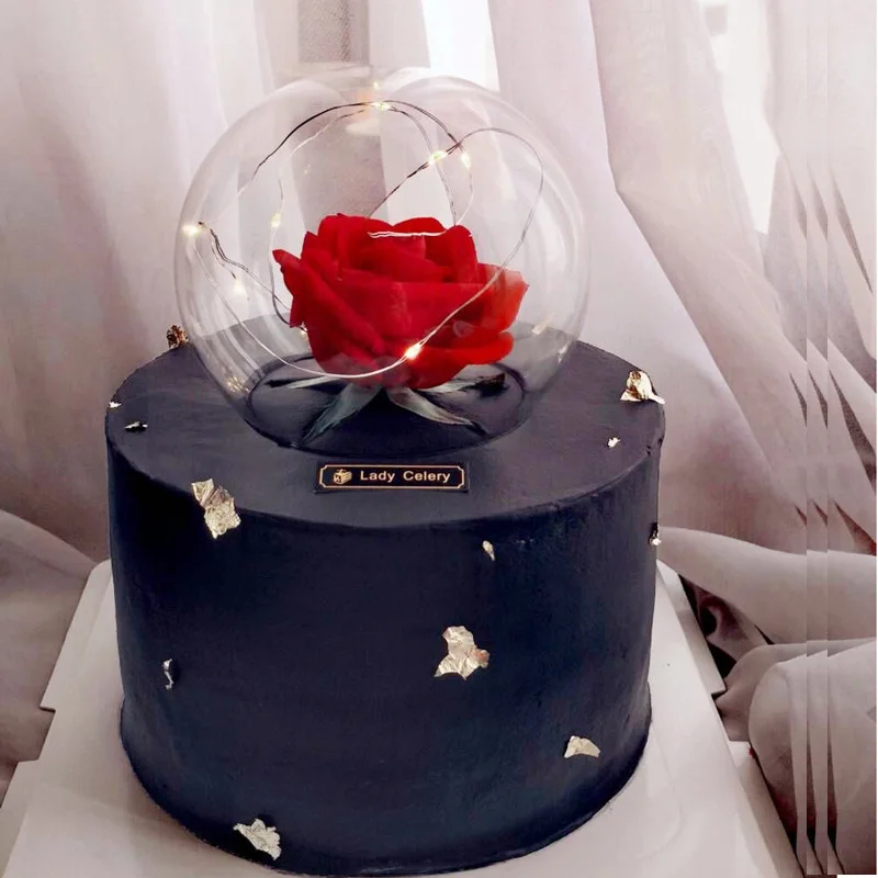 Transparent ball Cake Topper Wedding Party DIY Filled Ball Dessert ...