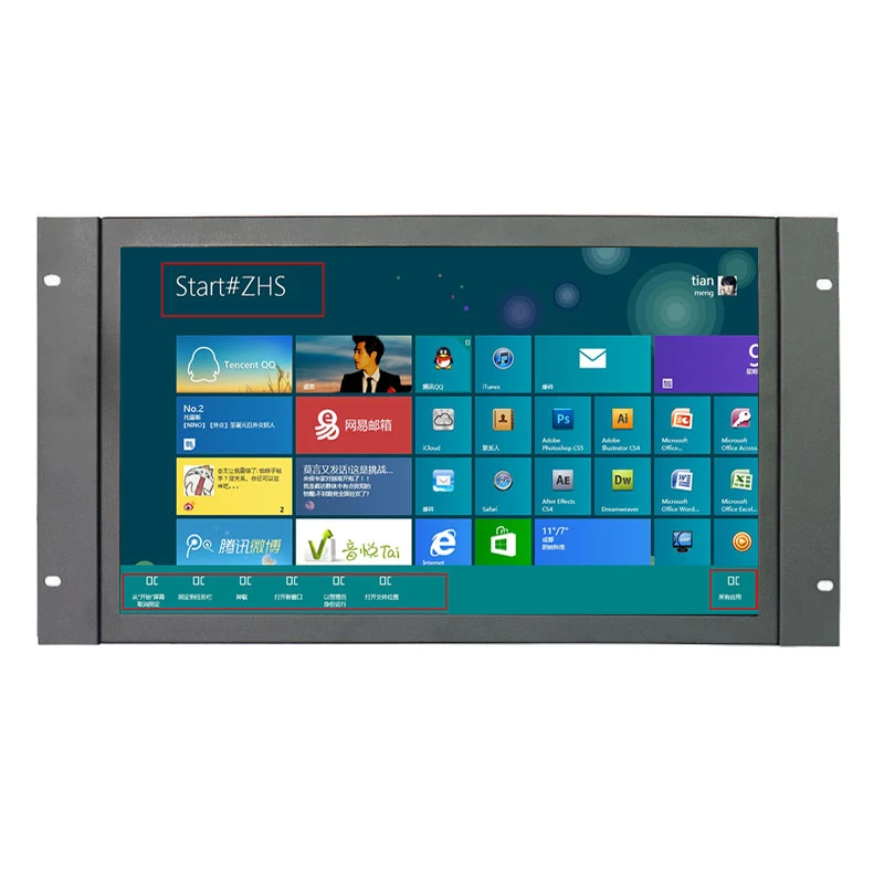 17 Inch Widescreen 1920x1080 Touchscreen Open Frame Embedded Resistive ...