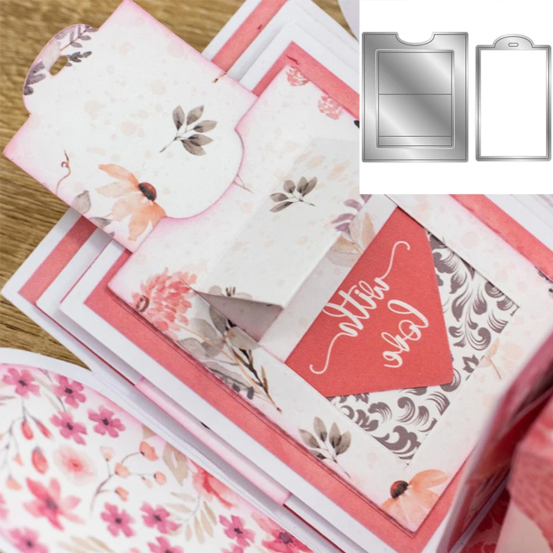Slider Mechanism Box Metal Cutting Dies DIY Card Album Photo Making ...